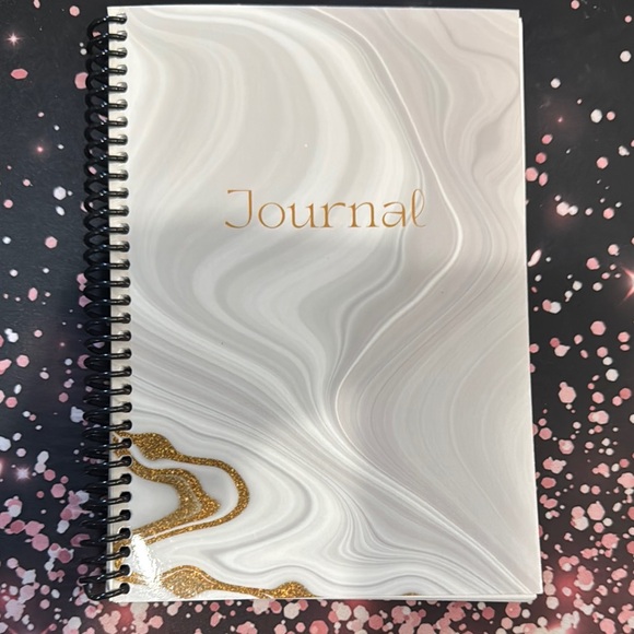 Office | Elegant White And Gold Office Journal With Spiral Binding ...